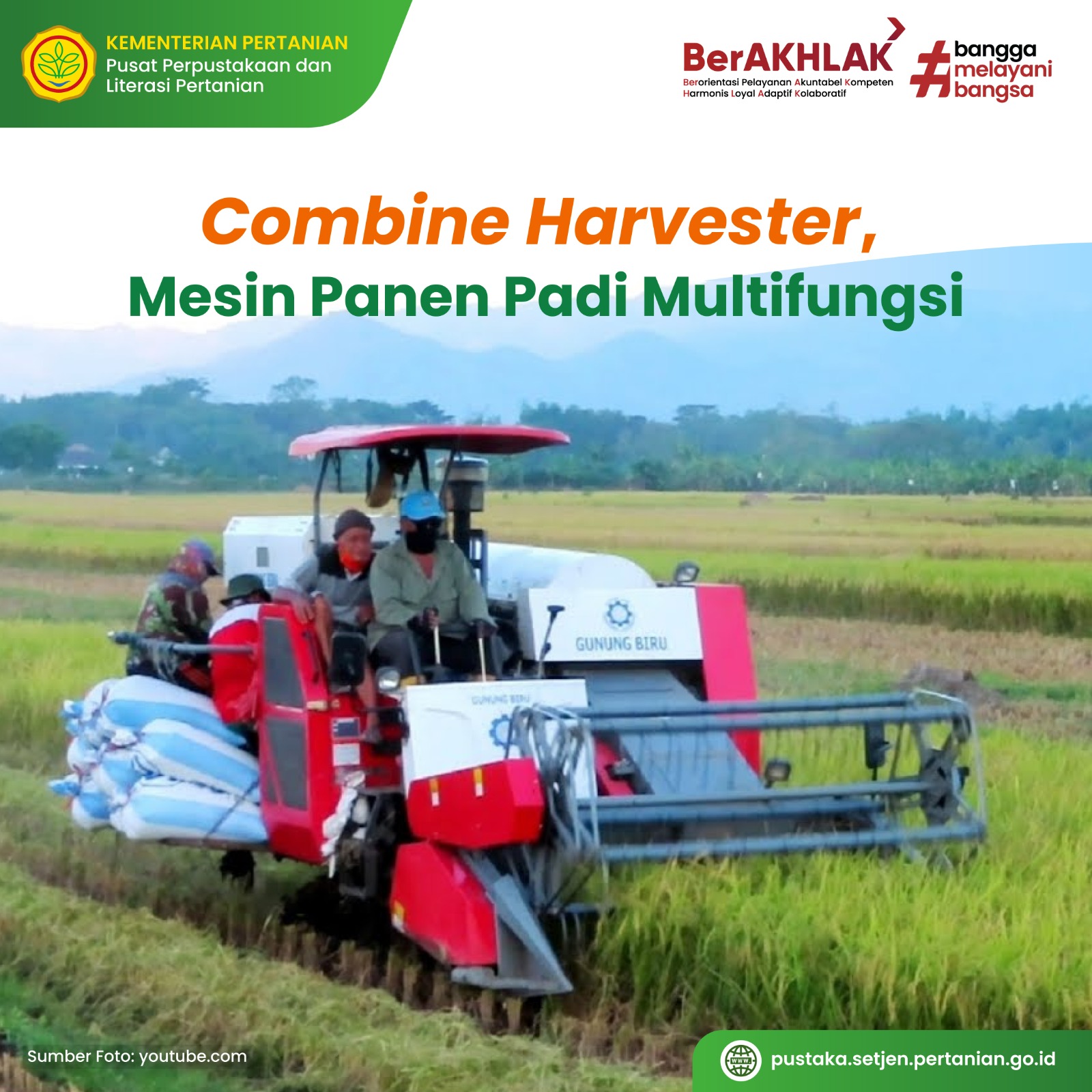 Combine Harvester, Mesin Panen Padi Multifungsi