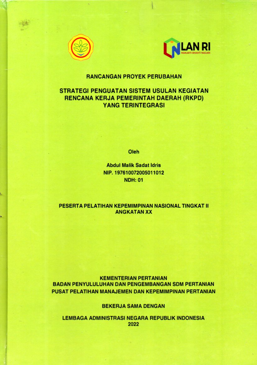 Strategi penguatan Sistem Usulan Kegiatan Rencana Kerja Pemerintah ...