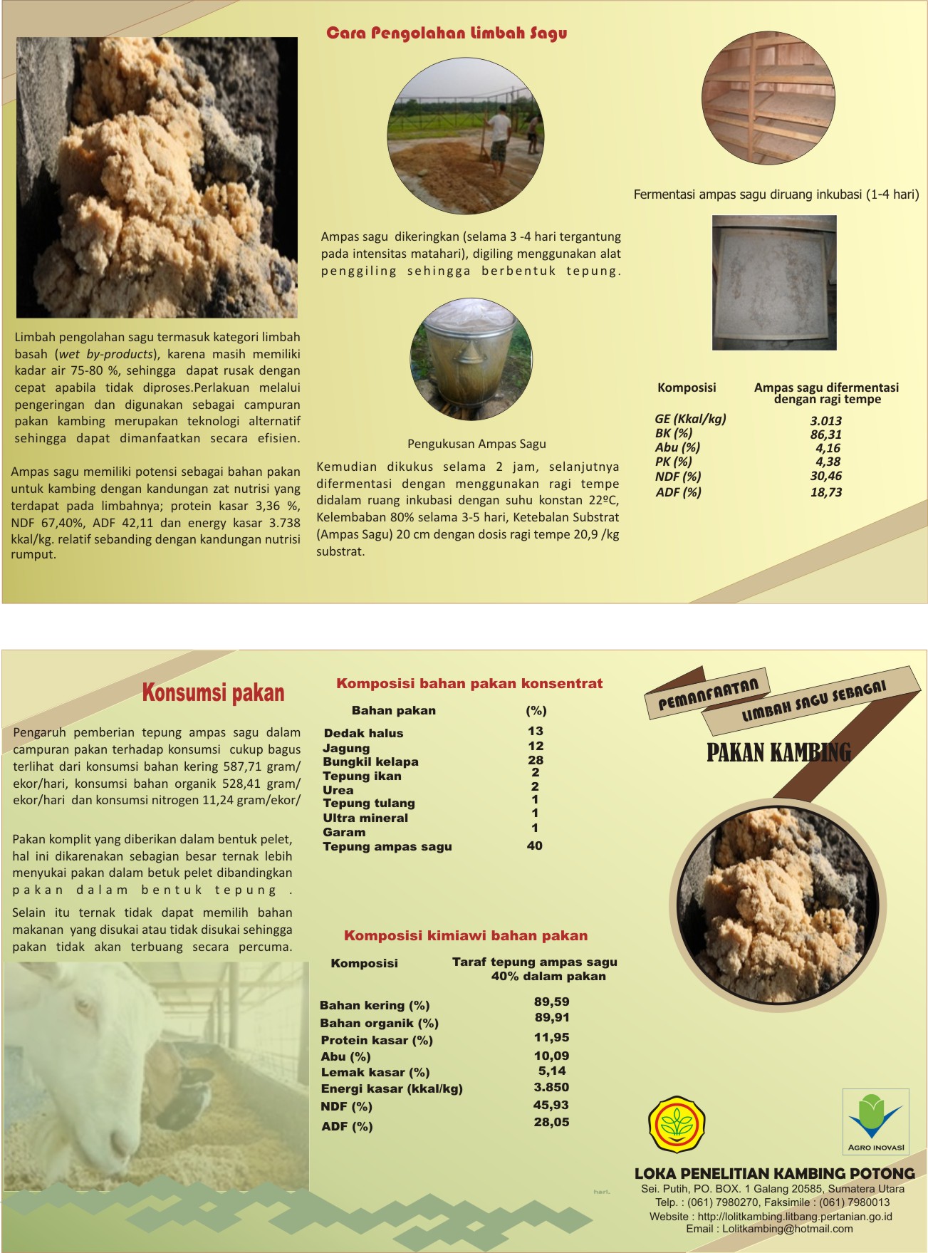 PEMANFAATAN LIMBAH SAGU SEBAGAI PAKAN KAMBING