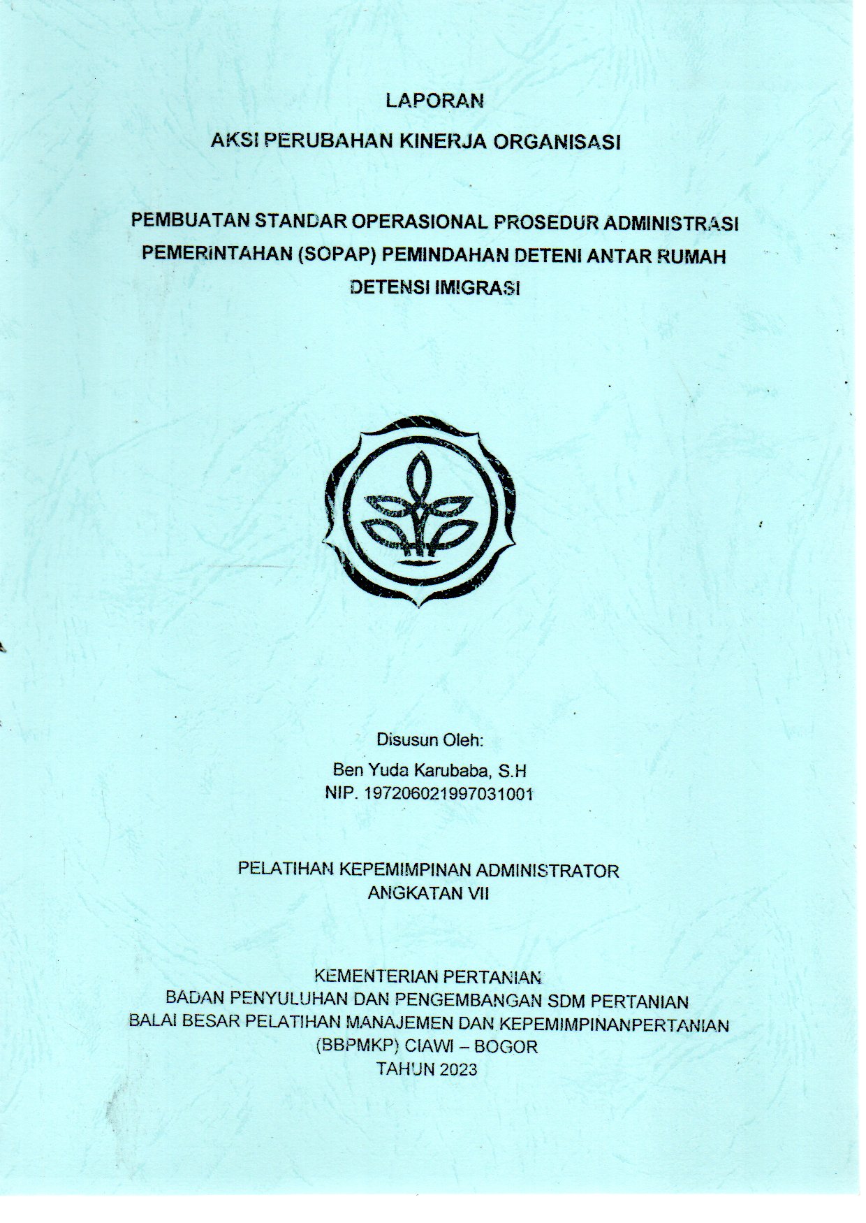 Pembuatan Standar Operasional Prosedur Administrasi Pemerintah (SOP AP ...